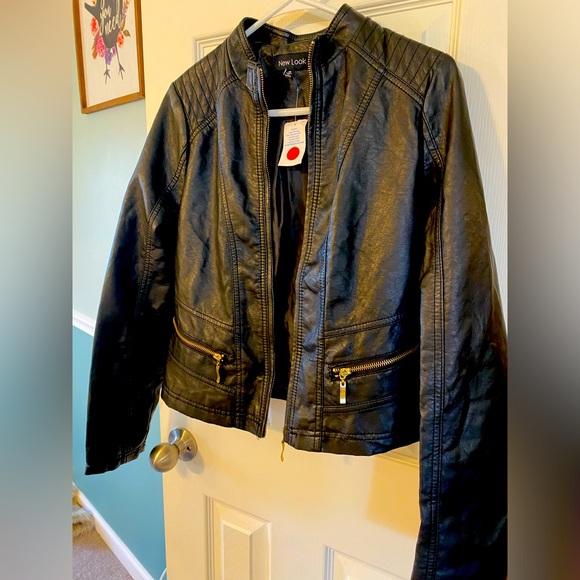 New Look | Jackets & Coats | Nwt New Look Black Pleather Jacket | Poshmark